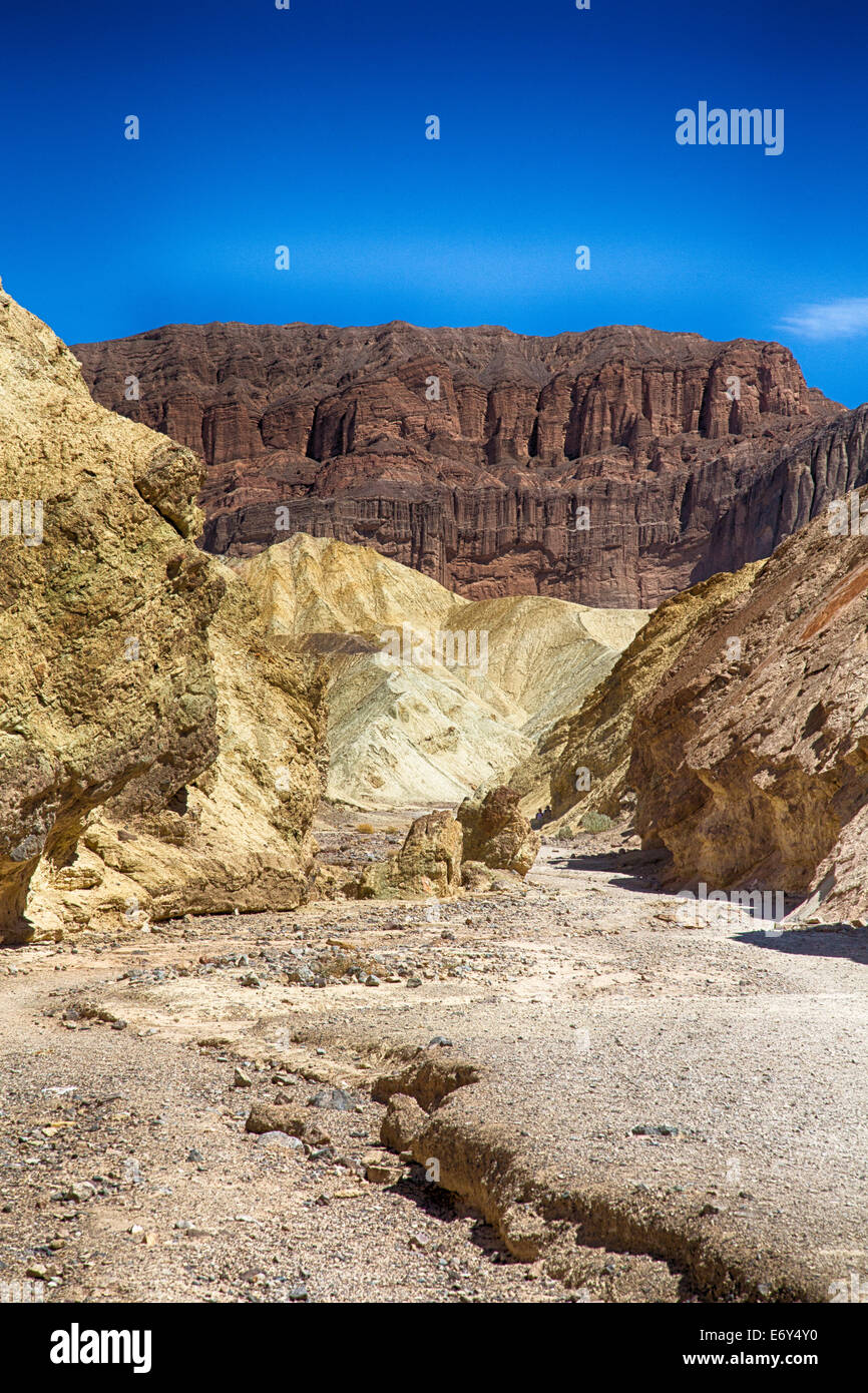 Sandstone details and vista. Death Valley National Park, California ...