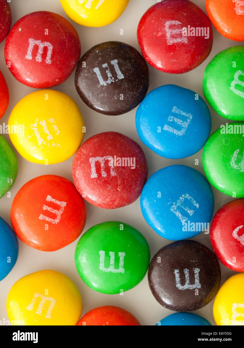 "Plain" M&M's chocolate candy. Produced by Mars, Inc Stock Photo - Alamy
