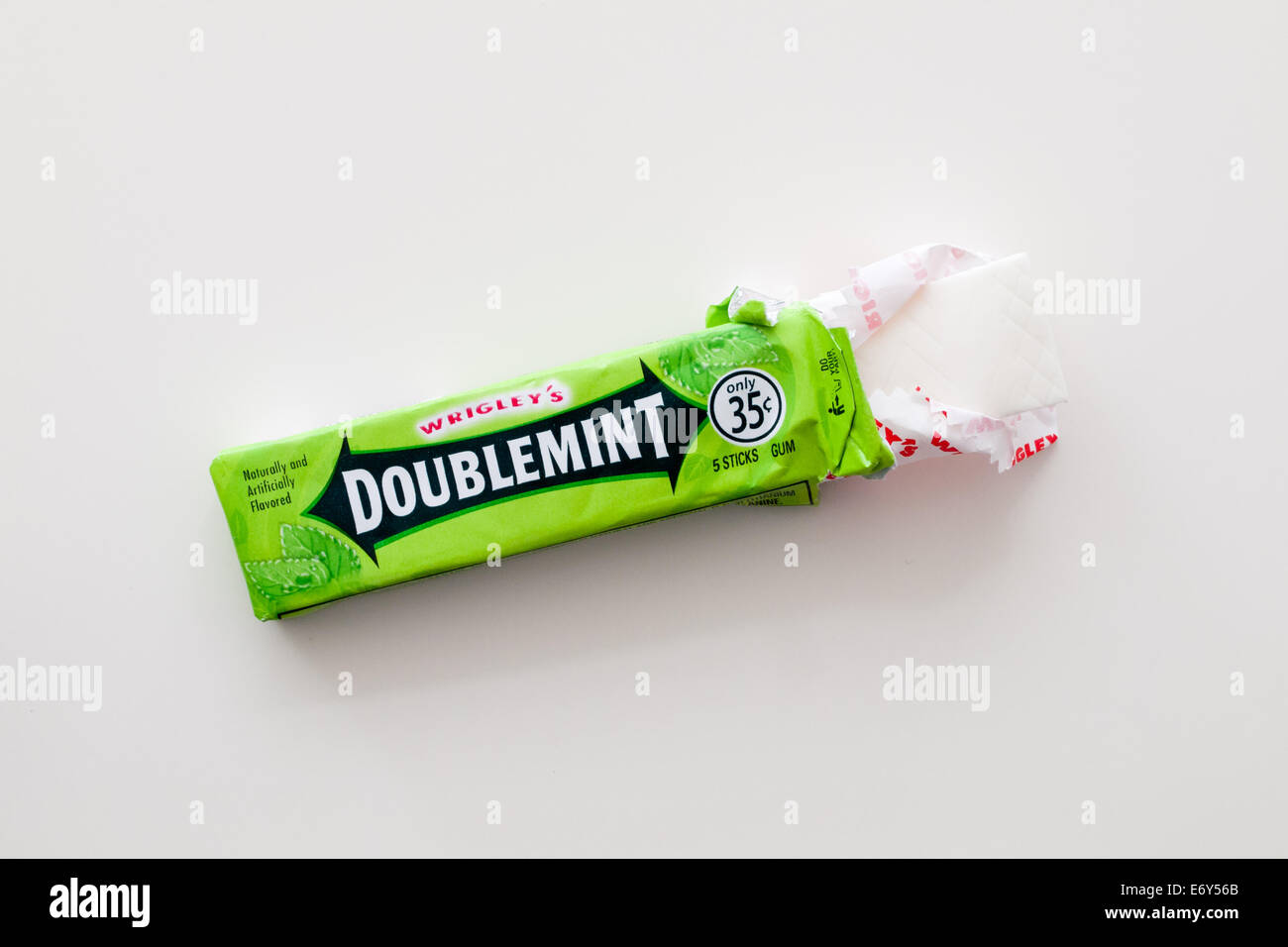 Doublemint chewing gum, manufactured by Wrigley Company, a division of ...