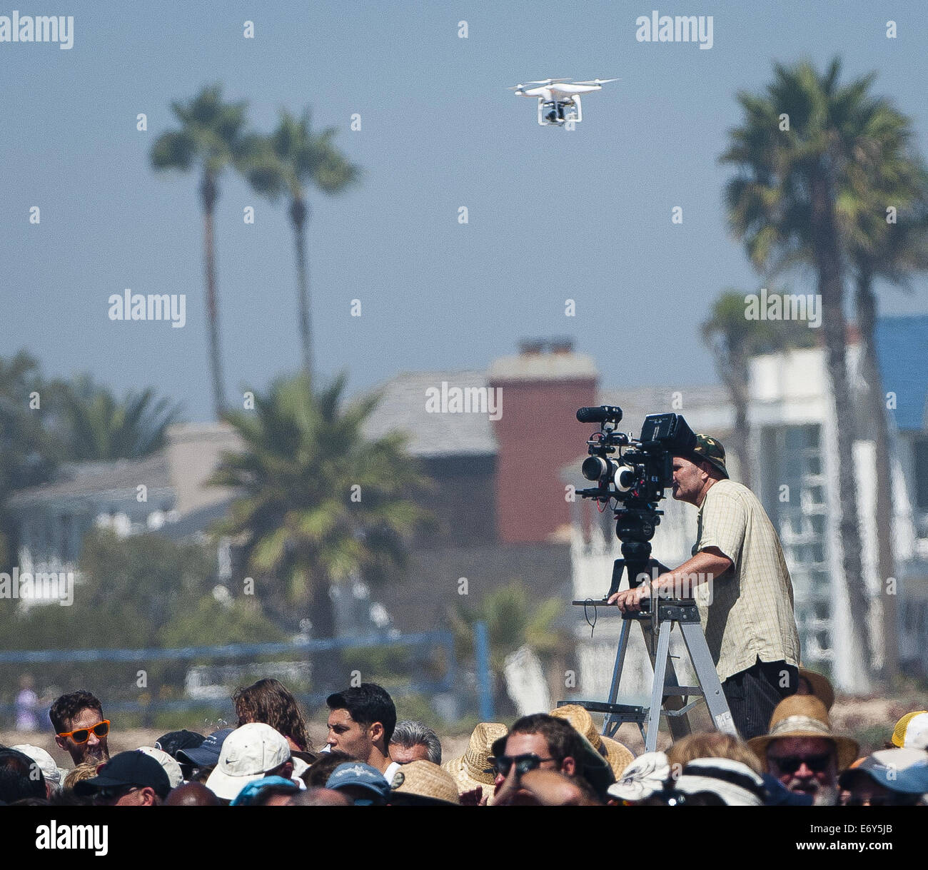 Newport Beach, California, USA. 27th Aug, 2014. A quadcopter drone ...