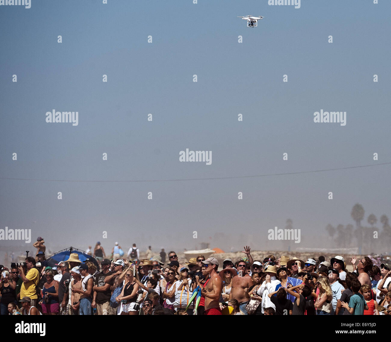 Drone over crowd of people hi-res stock photography and images - Alamy