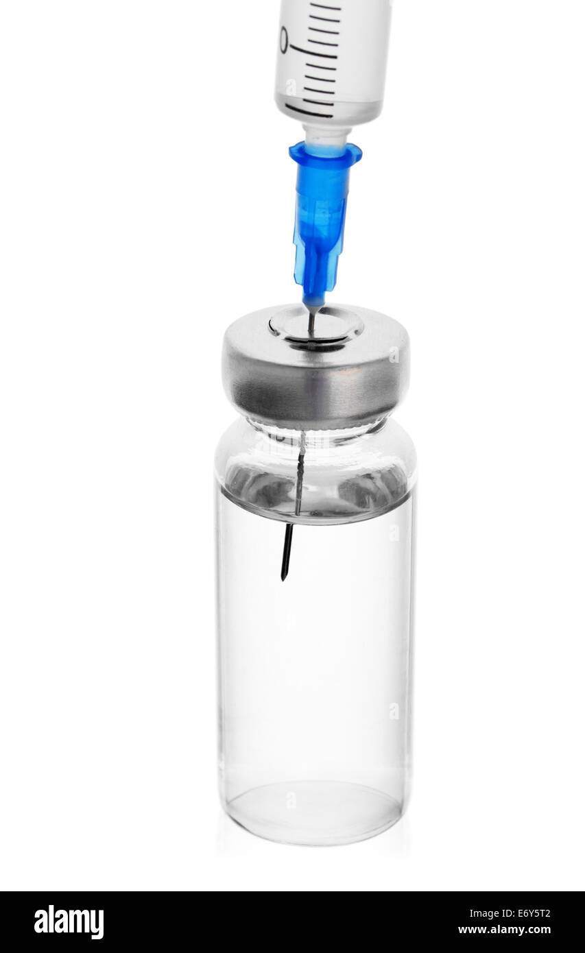 Medical vials for injection with a syringe, isolate Stock Photo - Alamy