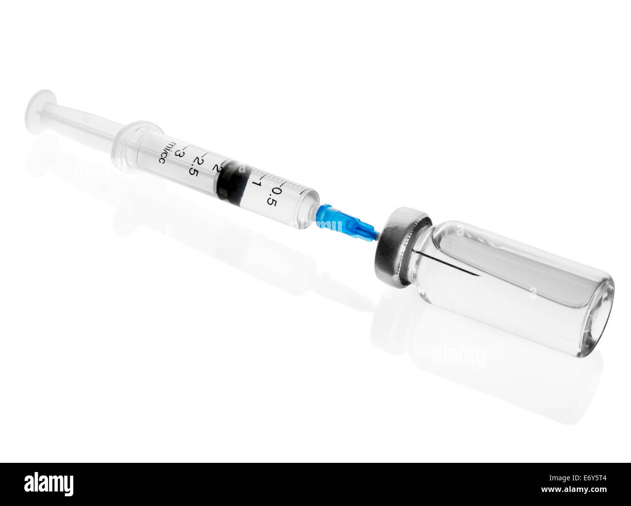 Medical vials for injection with a syringe, isolate Stock Photo - Alamy