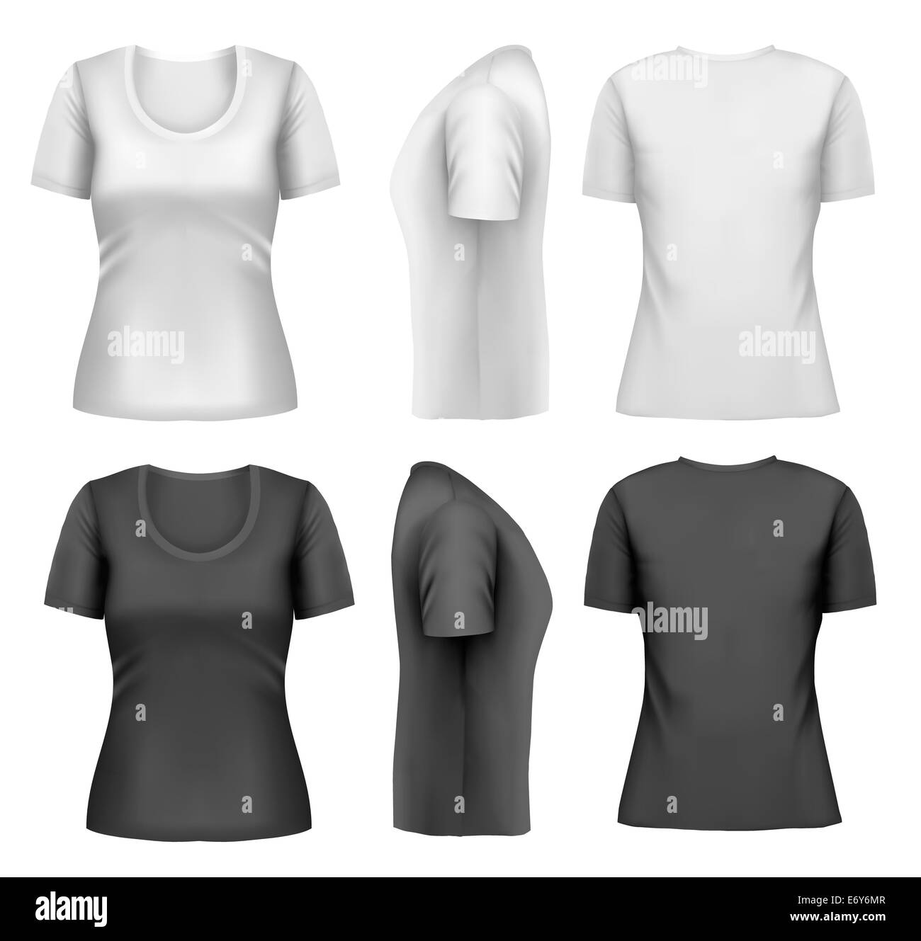 Women shirts vector Black and White Stock Photos & Images - Alamy