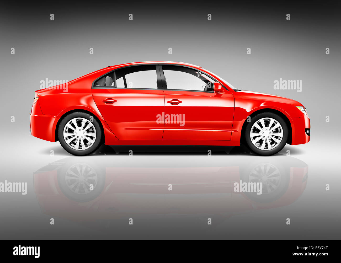 Shiny red sedan studio shot hi-res stock photography and images - Alamy