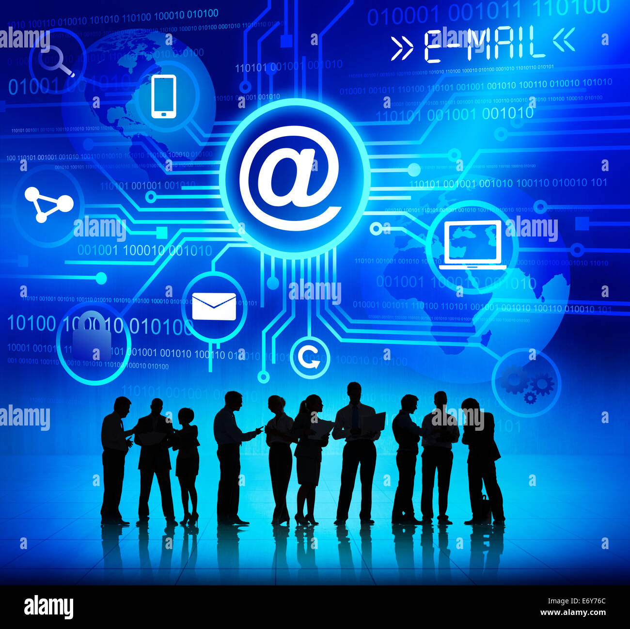 Set icons wireless communications hi-res stock photography and images ...