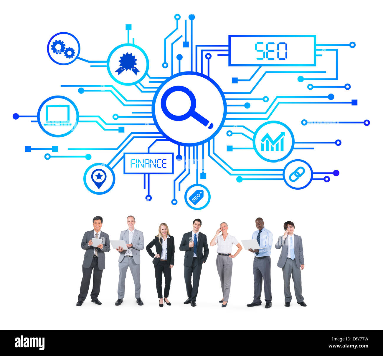 Technology business people Cut Out Stock Images & Pictures - Alamy