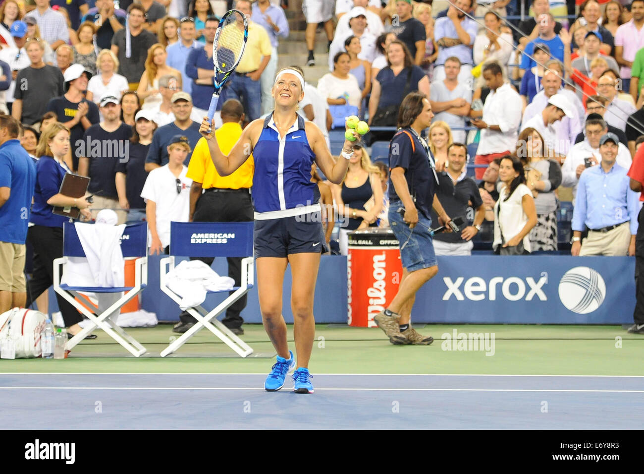 Flushing Meadows, New York, USA. 01st Sep, 2014. US Open tennis championships. Aleksandra Krunic ...