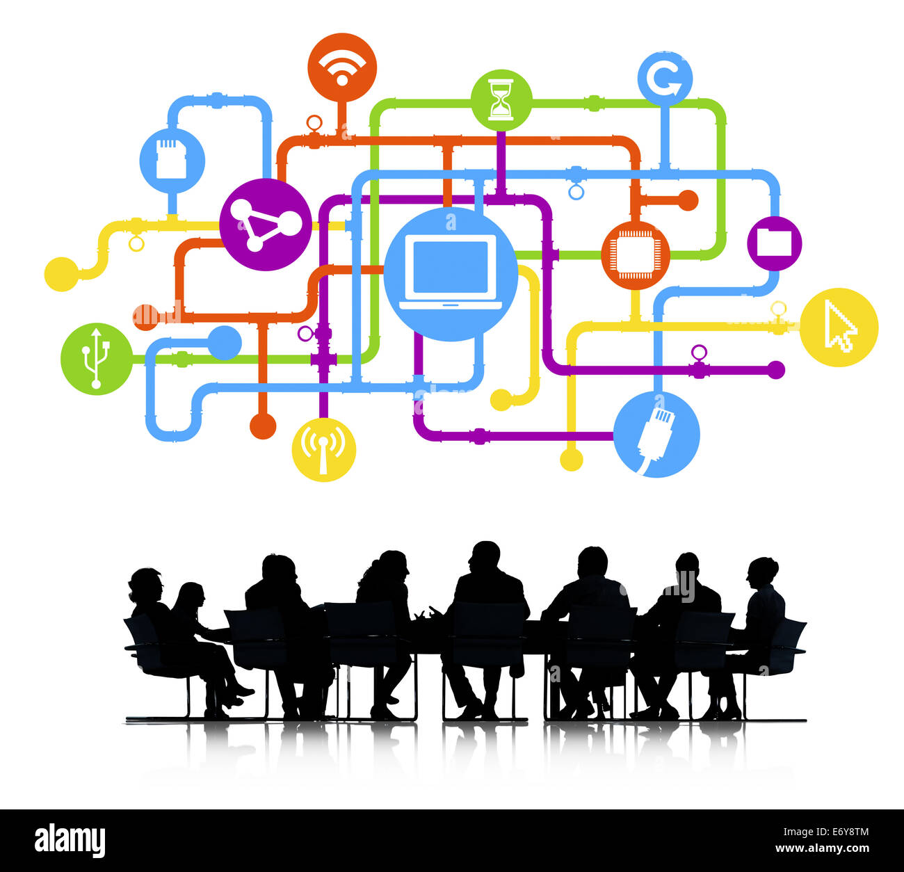 The Computer network Connection Stock Photo - Alamy