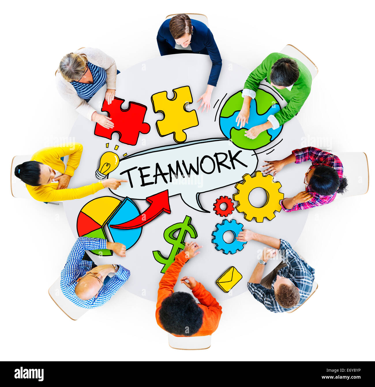Teamwork table hi-res stock photography and images - Alamy