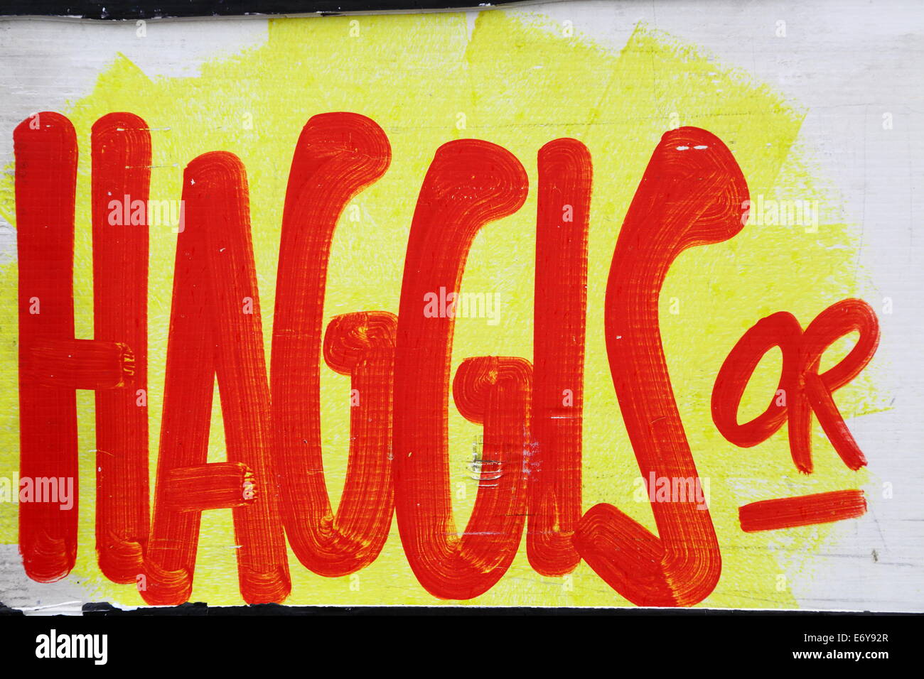 Haggis sign hi-res stock photography and images - Alamy
