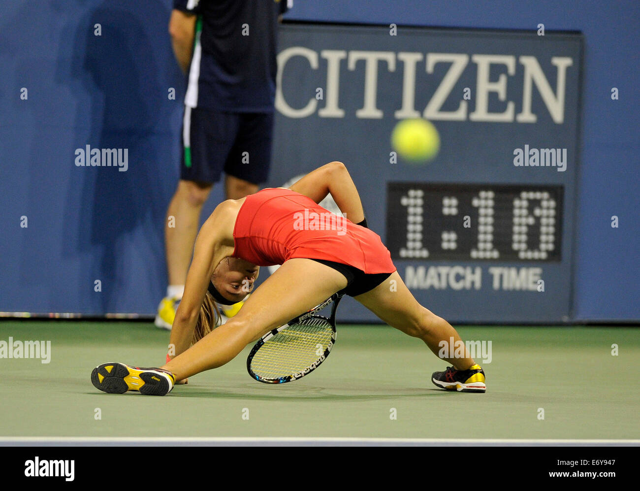 New York, USA. 1st Sep, 2014. Aleksandra Krunic of Serbia competes ...