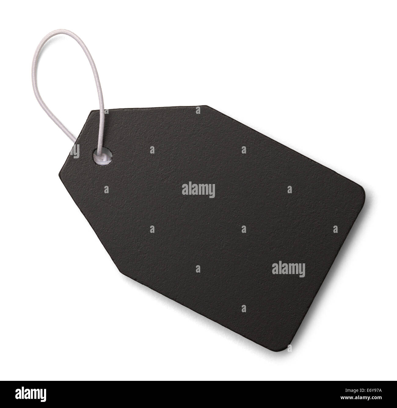 Black Slate Tag with Copy Space Isolated on White Background Stock ...