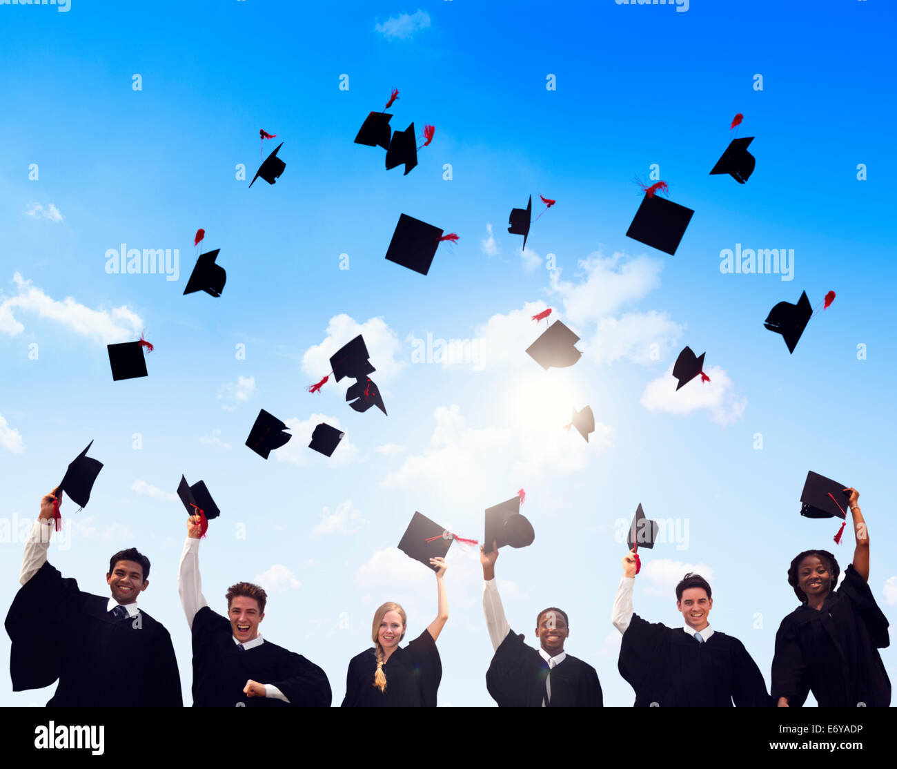 Diverse group students celebrating hi-res stock photography and images ...