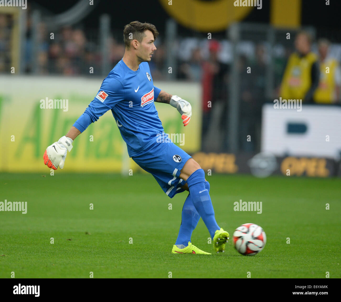 Freiburg, Germany. 31st Aug, 2014. Freiburg's goalkeeper Roman Buerki ...
