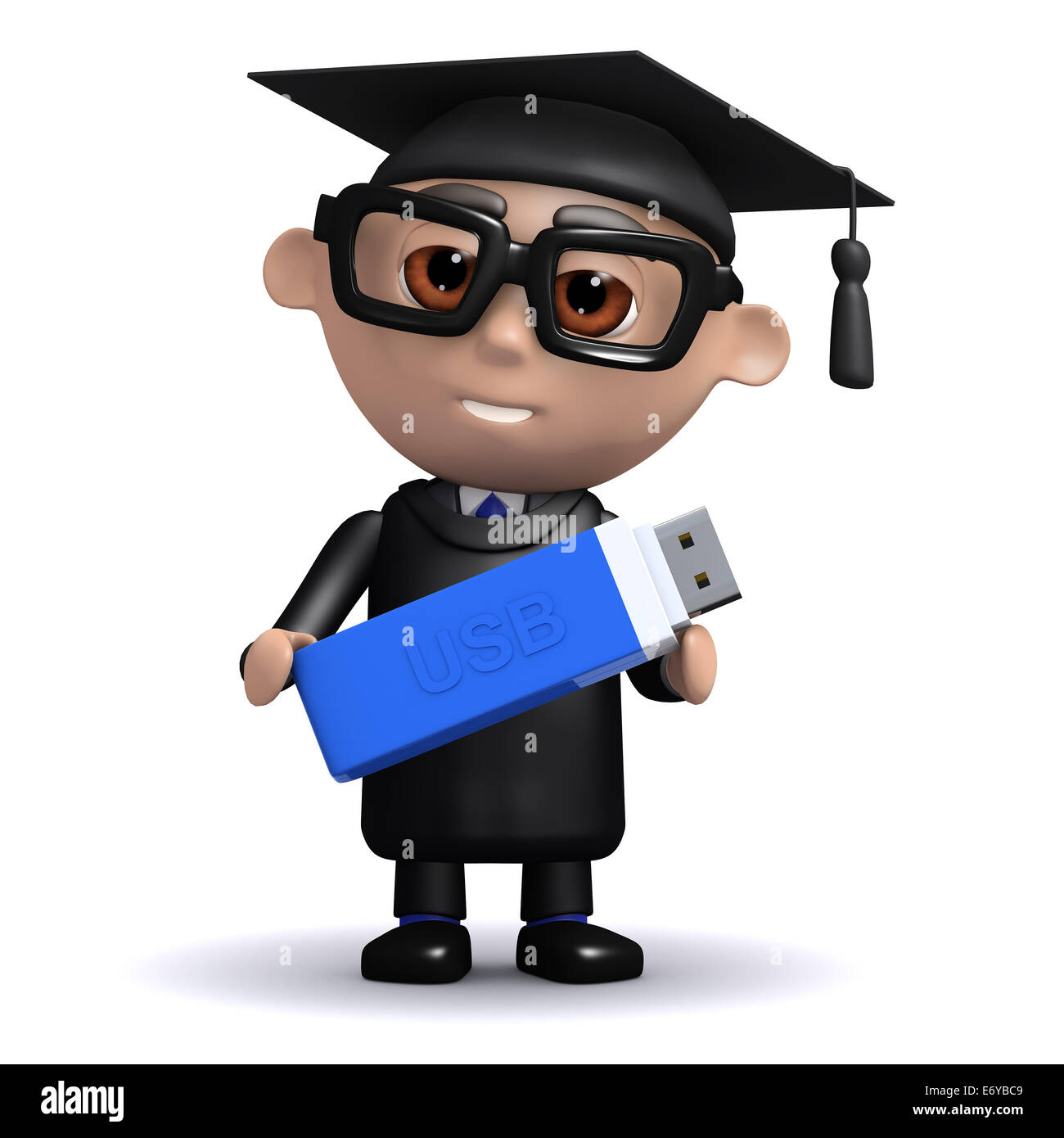 3d render of a graduate holding a USB memory stick Stock Photo - Alamy