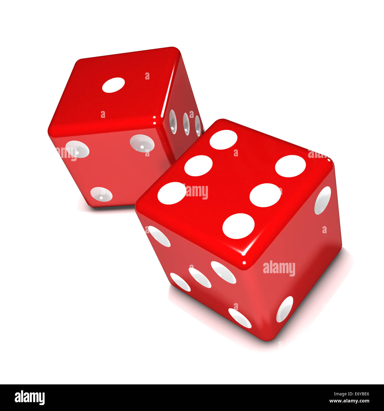 3d render of two red dice Stock Photo - Alamy