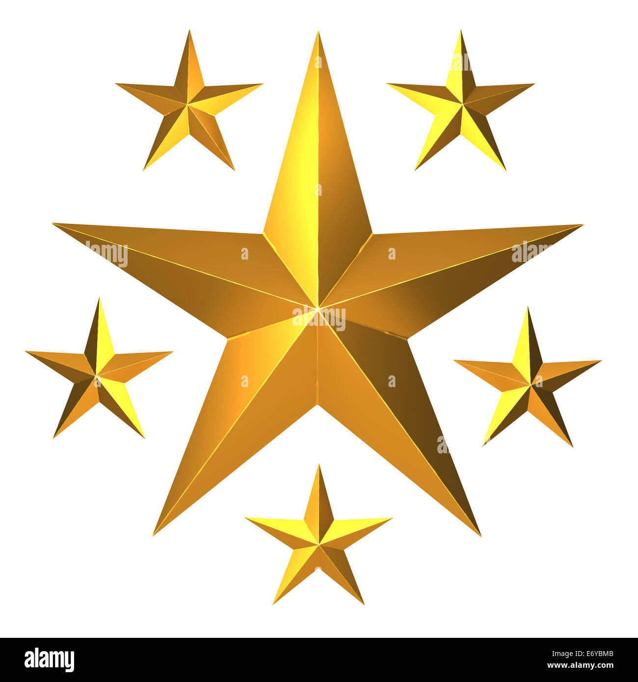 3d render of gold stars Stock Photo - Alamy
