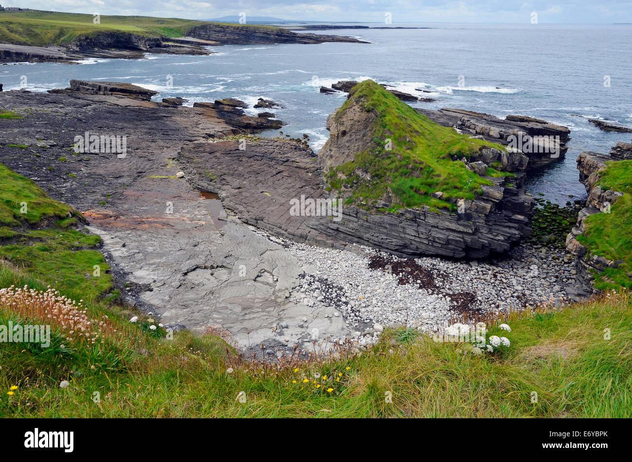 Rugged Atlantic coastline of Mullaghmore Head, County Sligo, Ireland ...