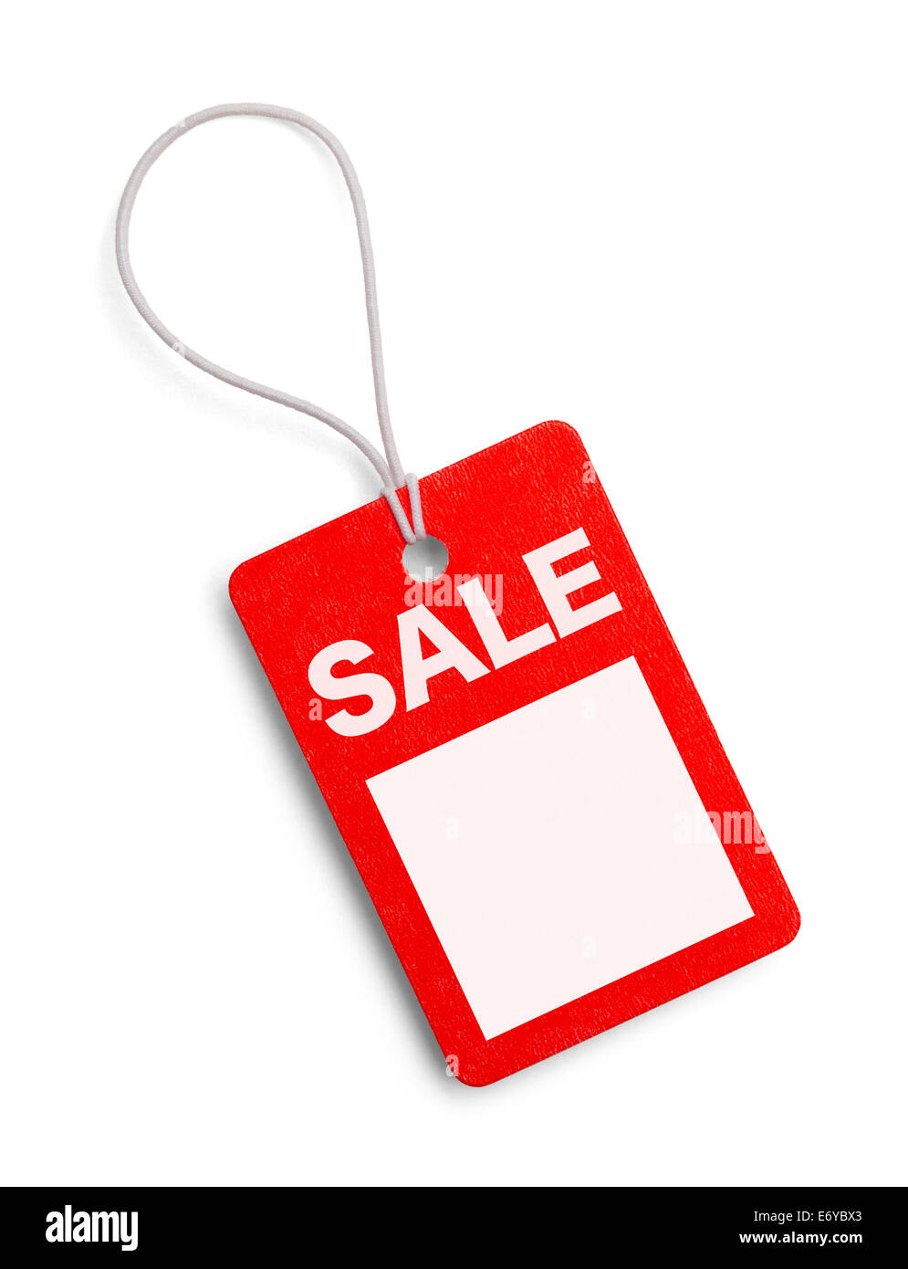 Small Red Sale Tag With Copy Space Isolated on White Background Stock ...