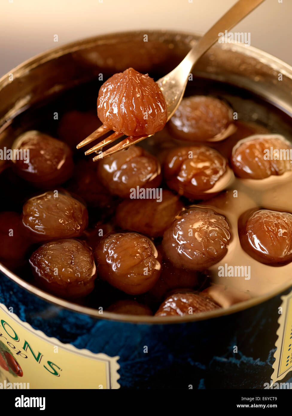 Chestnuts in syrup Stock Photo - Alamy