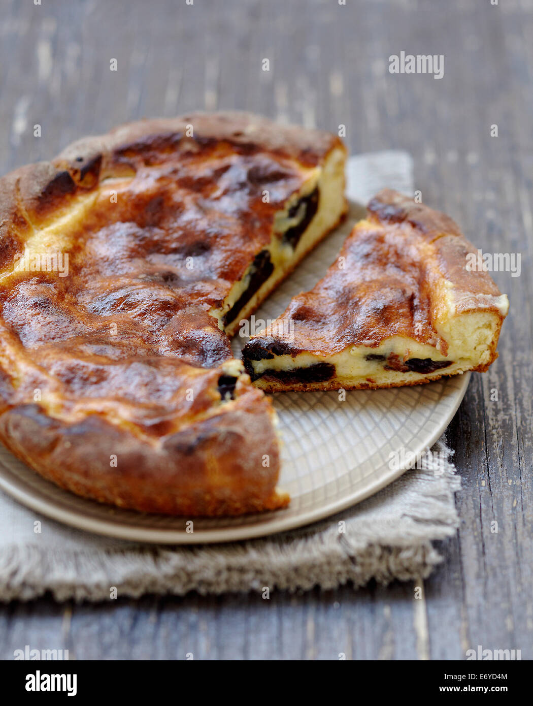 Prune batter pudding Stock Photo - Alamy