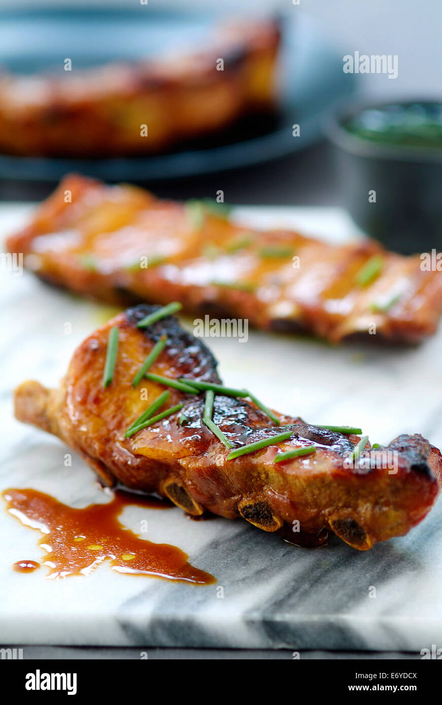 Thai-style pork spare ribs Stock Photo - Alamy