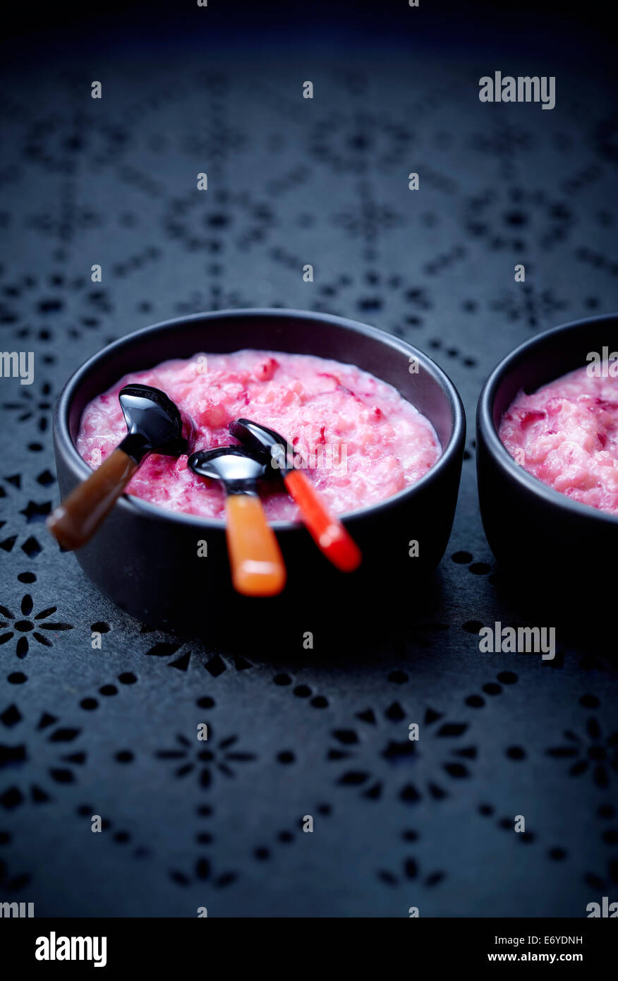 Pink rice pudding Stock Photo - Alamy
