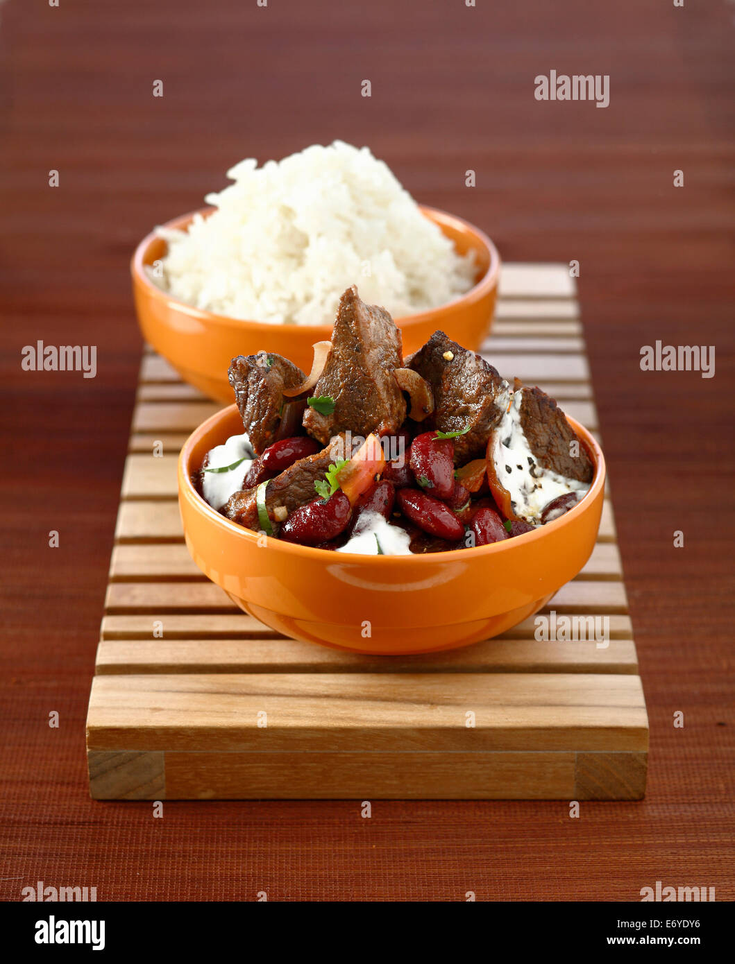 Chili con carne rice hi-res stock photography and images - Alamy