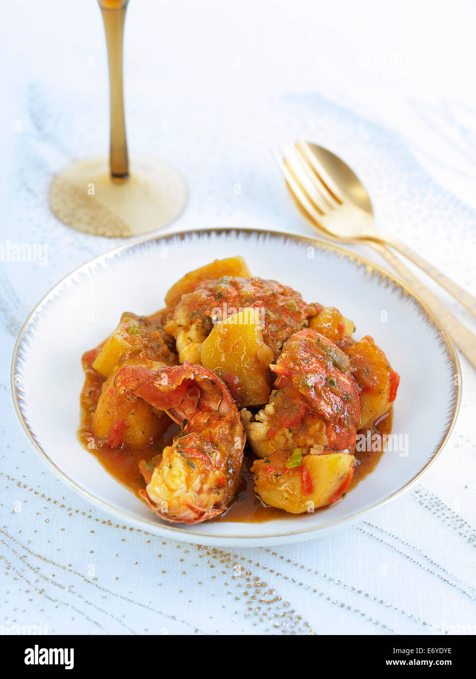 Spiny lobster stew Stock Photo - Alamy