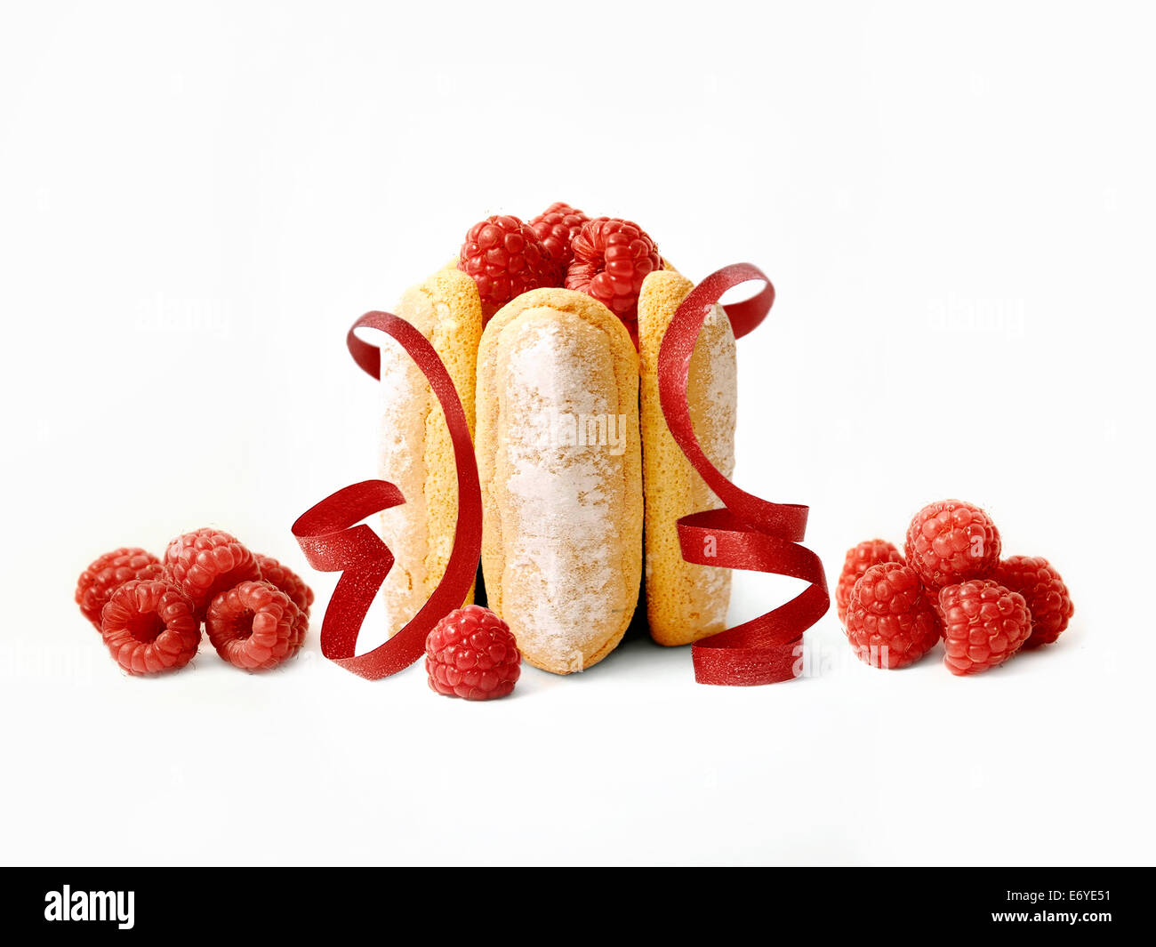 Individual raspberry charlotte Stock Photo - Alamy