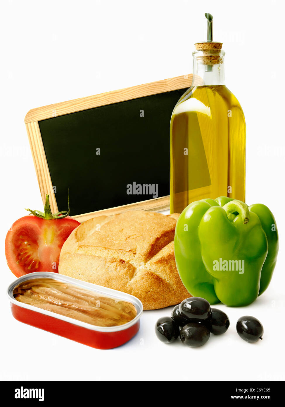 Ingredients for a pan bagna Stock Photo - Alamy