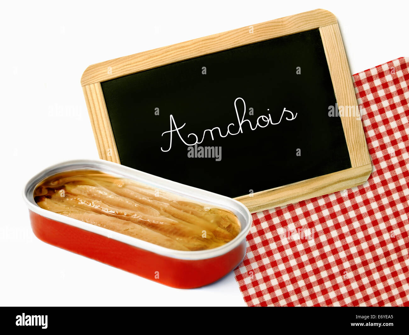 Tin of anchovies Stock Photo - Alamy