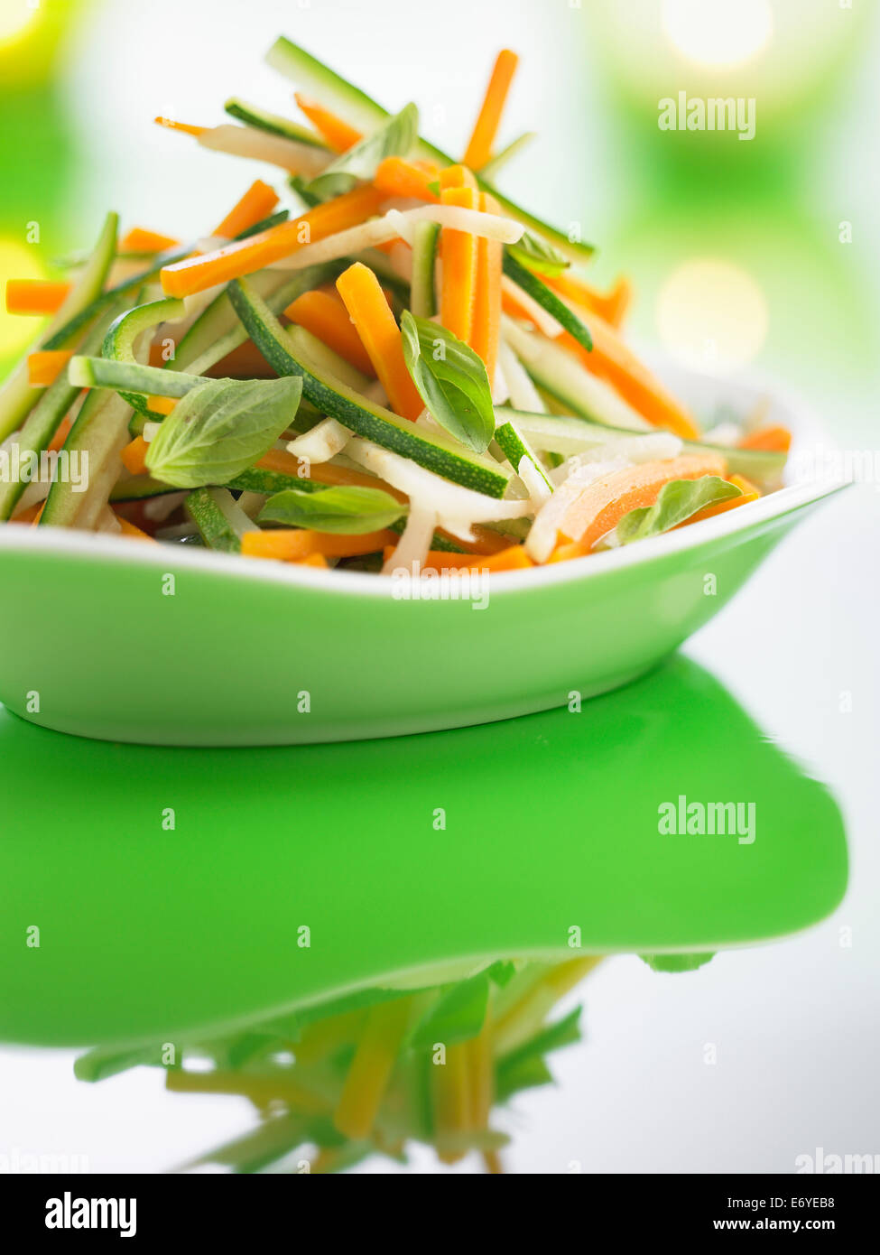 Thinly chopped vegetables Stock Photo - Alamy