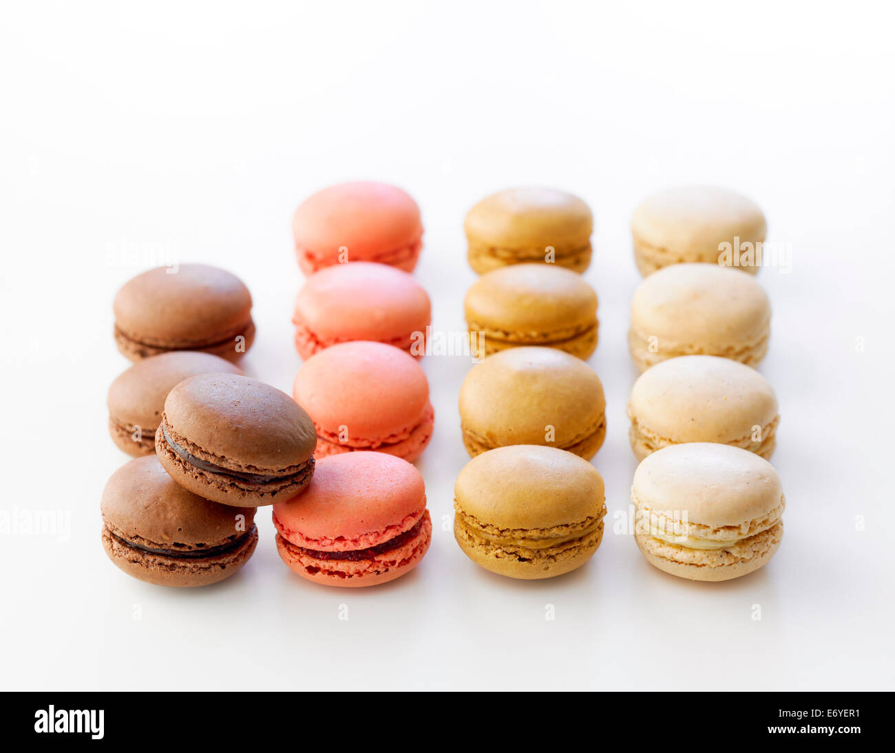Different flavored macaroons Stock Photo - Alamy