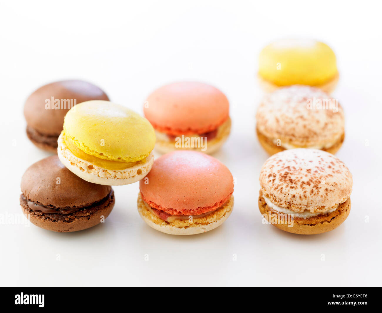 Different flavored macaroons Stock Photo - Alamy