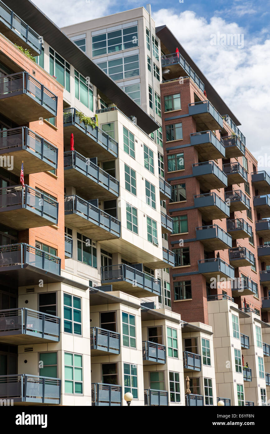Contemporary condominiums in downtown Denver, Colorado Stock Photo - Alamy