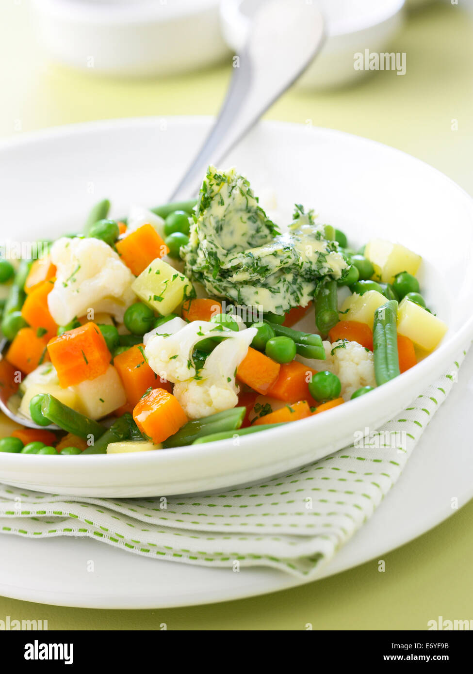 Mixed and diced organic vegetables with parsley Stock Photo - Alamy
