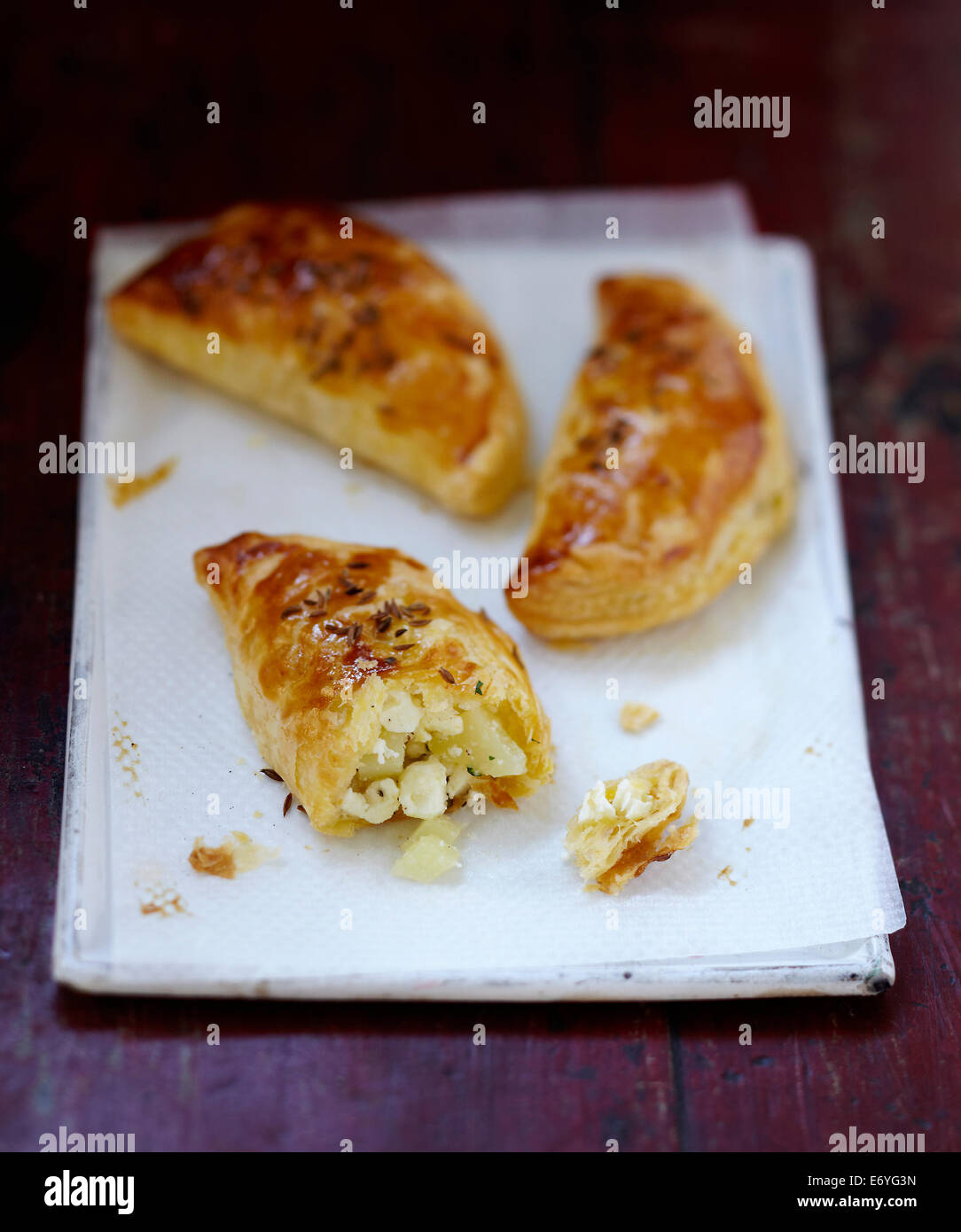 Feta and potato turnovers Stock Photo - Alamy