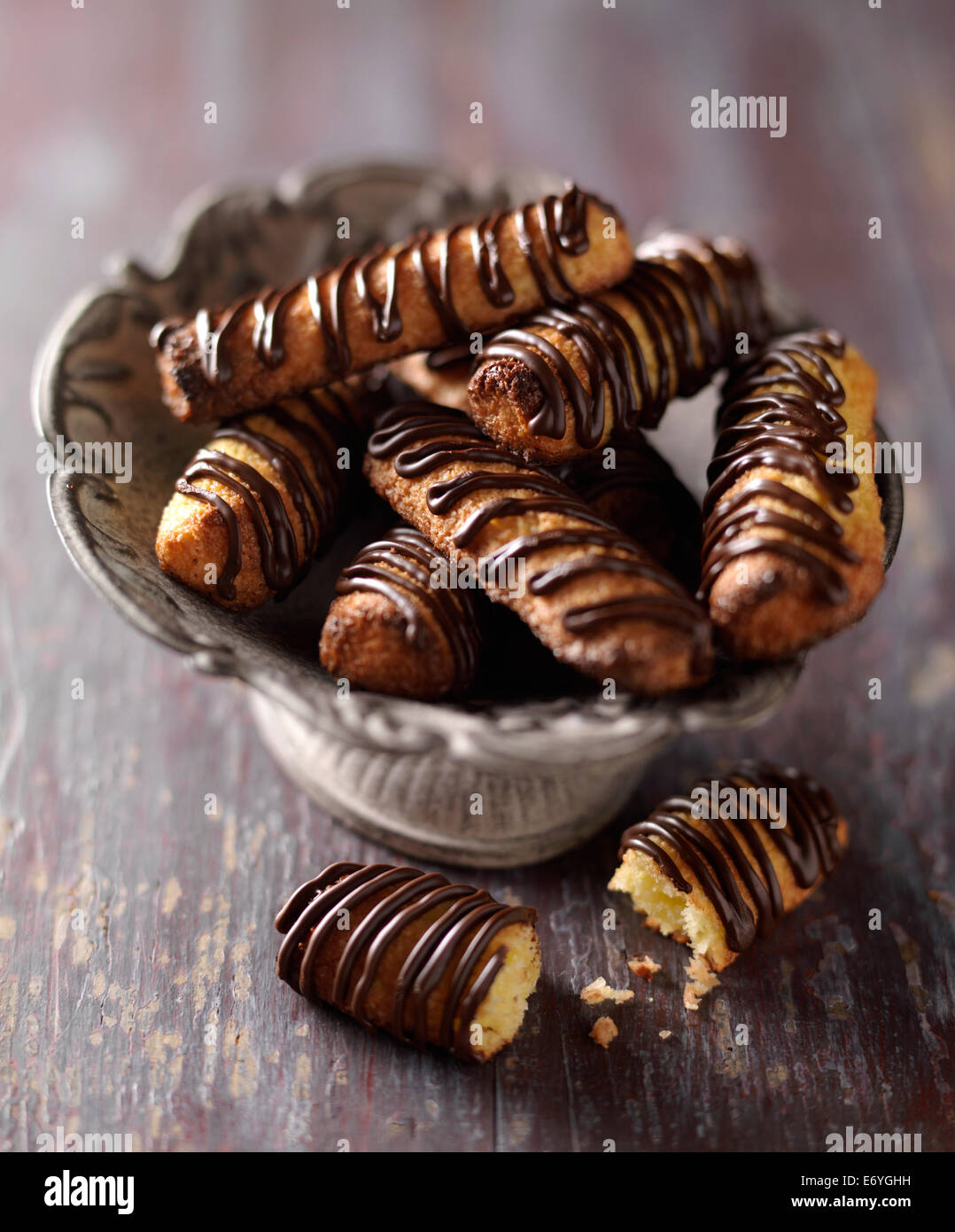 Choco-coconut finger cookies Stock Photo - Alamy