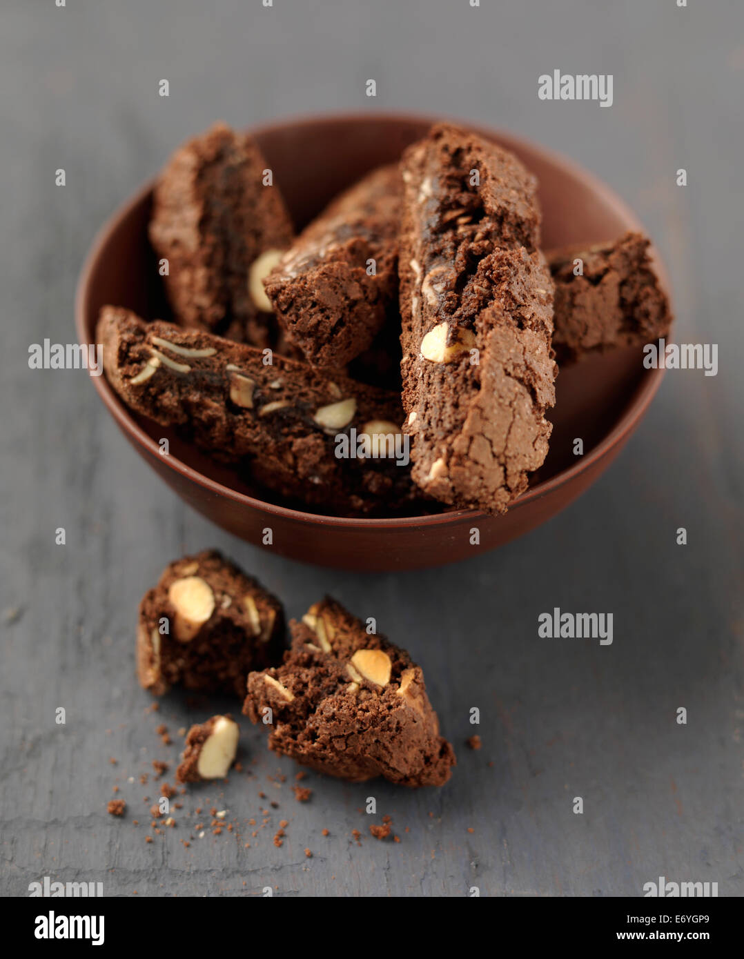 Chocolate and almond Croquants Stock Photo - Alamy