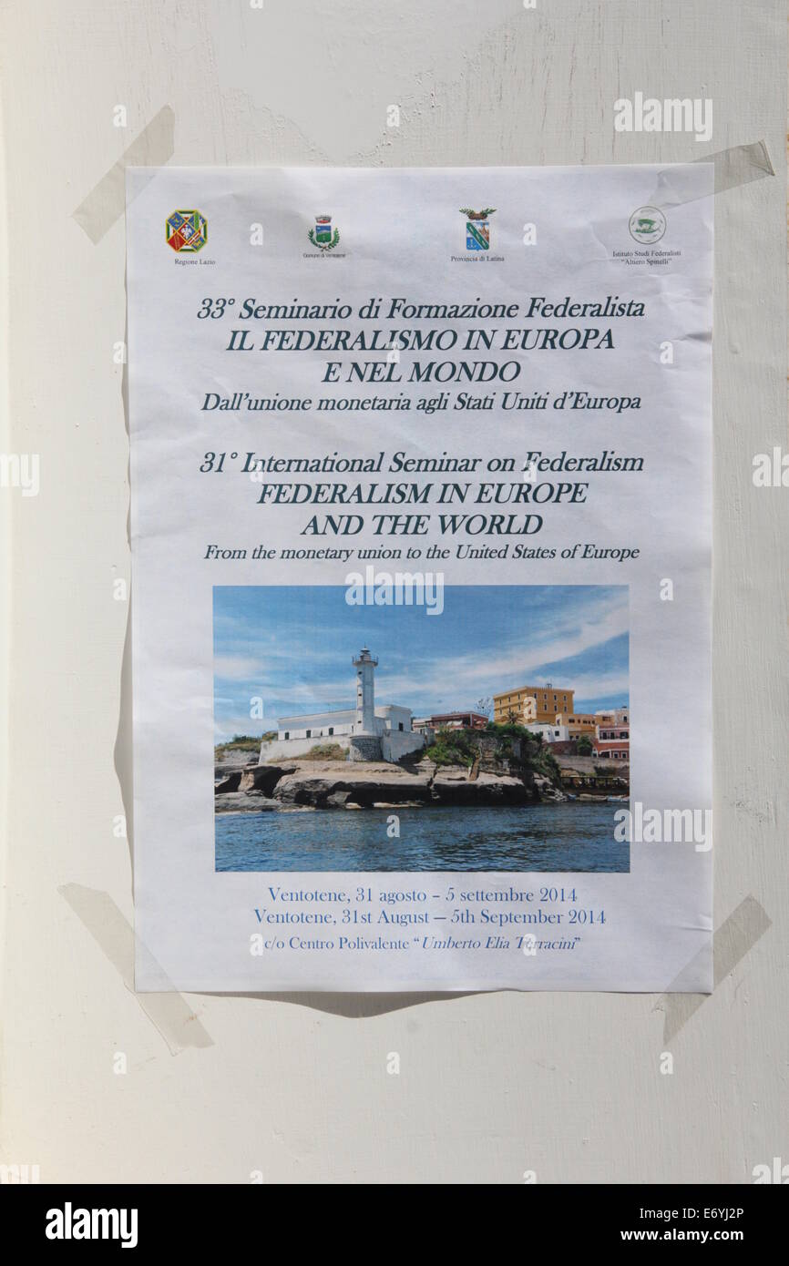 Rome, Italy. 31st Aug, 2014. 31st International Seminar on Federalism ...