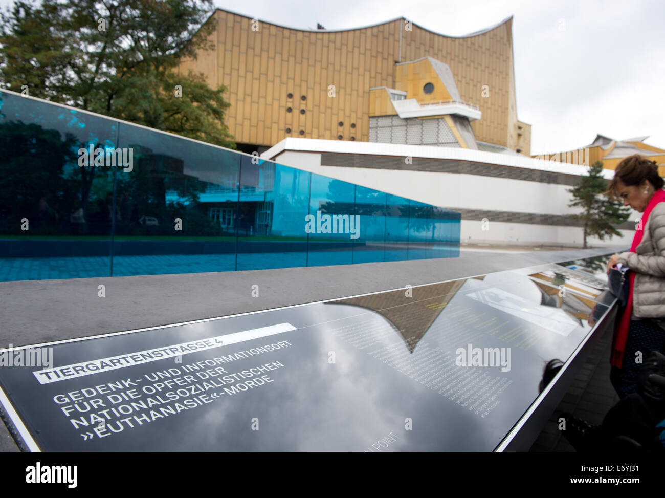 Berlin, Germany. 02nd Sep, 2014. A visitor views the monument for the ...