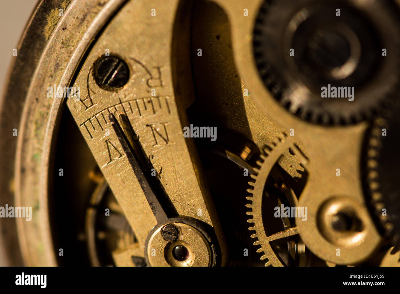 inside a vintage pocket watch Stock Photo - Alamy