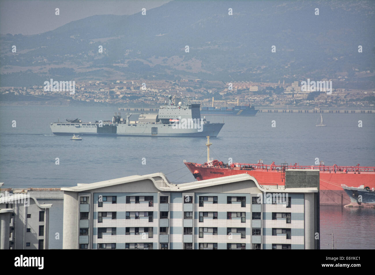 Gibraltar. 2nd Sept, 2014. Royal Navy task force headed by HMS Bulwark ...
