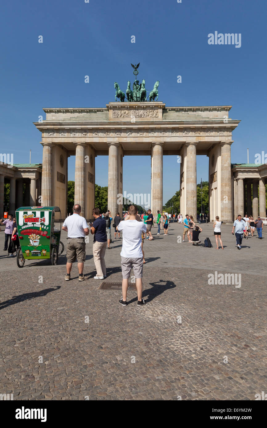 Brandenburg Gate, Pariser Platz square, Berlin, Germany, Europe Stock ...