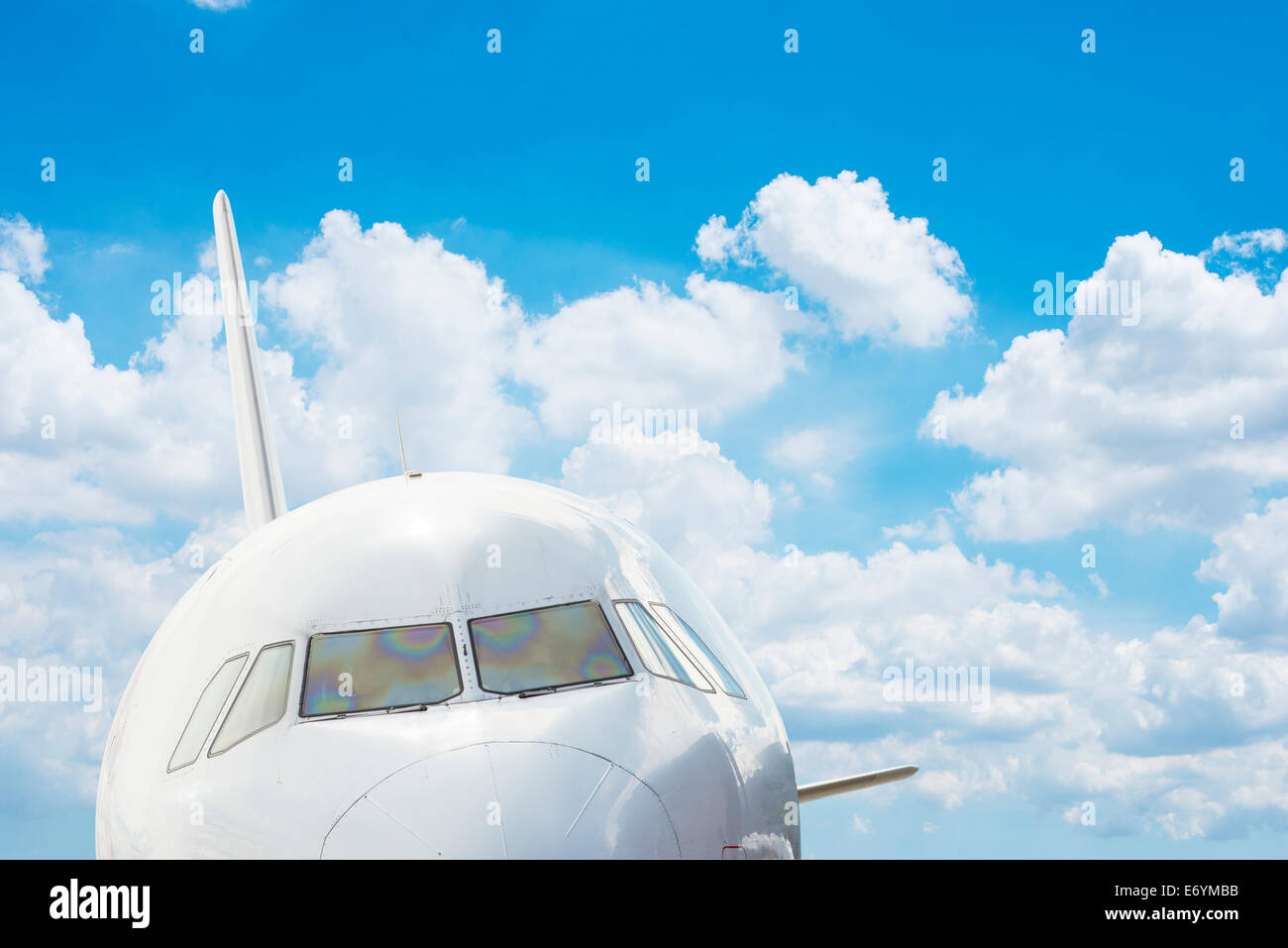 Jet cockpit with sky Stock Photo - Alamy