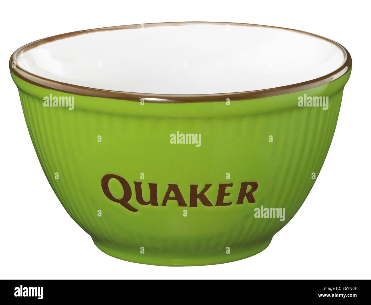 A bowl for quaker on white background Stock Photo - Alamy