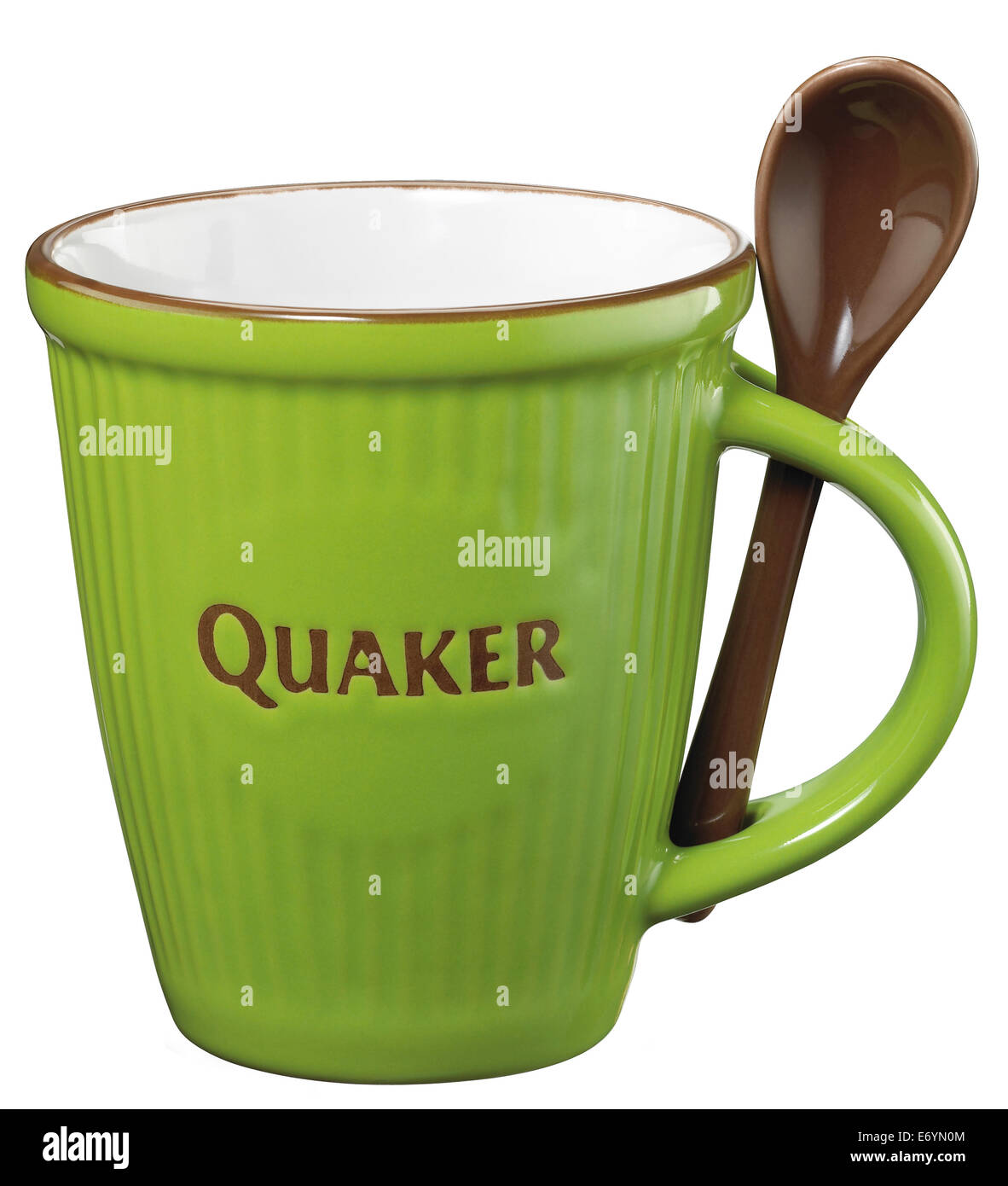 A cup for quaker on white background Stock Photo - Alamy