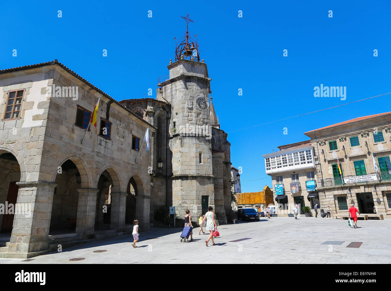 BETANZOS, SPAIN - JULY 30, 2014: Igrexa de Santiago or Church of Saint ...